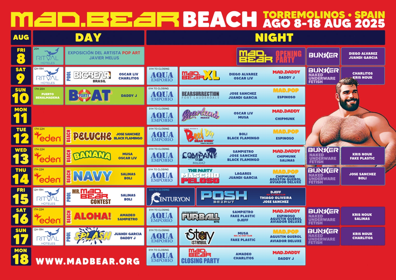 The Ultimate Bear Week Returns: MAD.BEAR Beach 2025 — Torremolinos ...